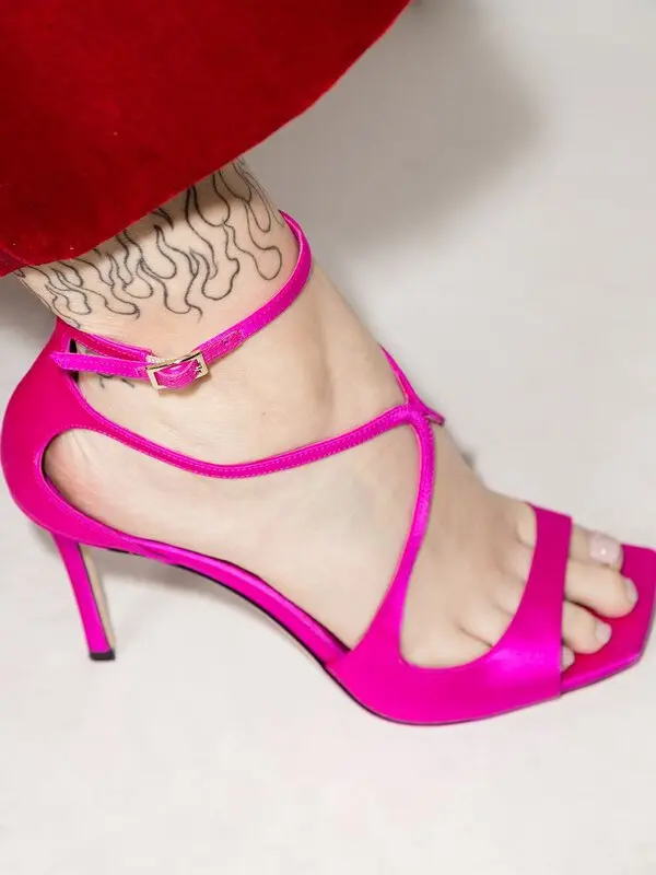 JIMMY CHOO Azia 95mm Satin Sandals