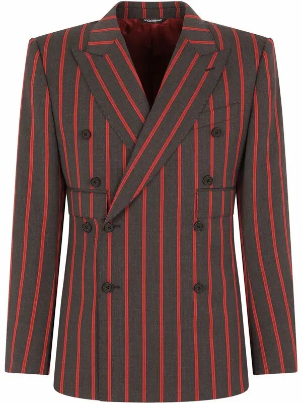 Dolce & Gabbana Sicilia-fit Pinstriped Double-breasted Suit - Black