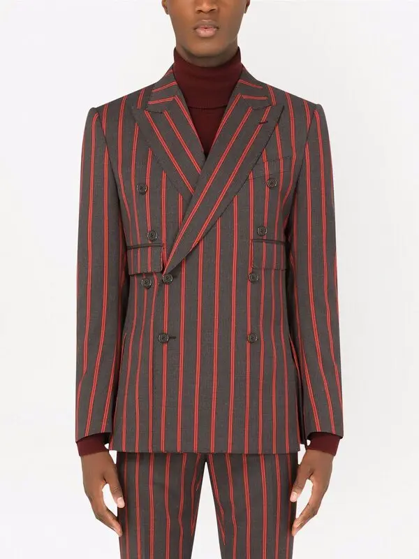 Dolce & Gabbana Sicilia-fit Pinstriped Double-breasted Suit - Black
