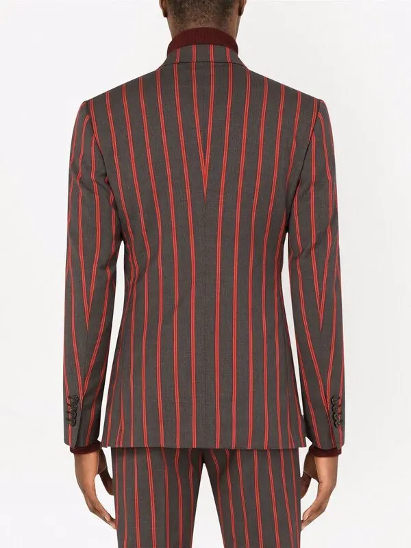 Dolce & Gabbana Sicilia-fit Pinstriped Double-breasted Suit - Black