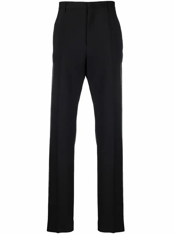 Valentino Garavani High-waisted Straight-leg Trousers - Black