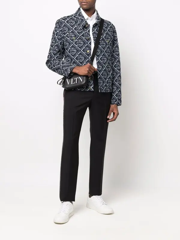 Valentino Garavani High-waisted Straight-leg Trousers - Black