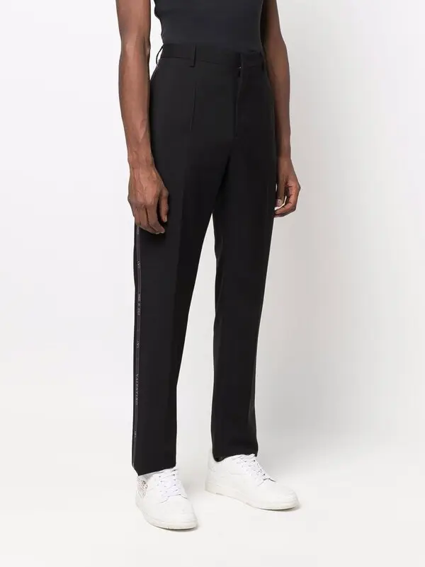 Valentino Garavani High-waisted Straight-leg Trousers - Black