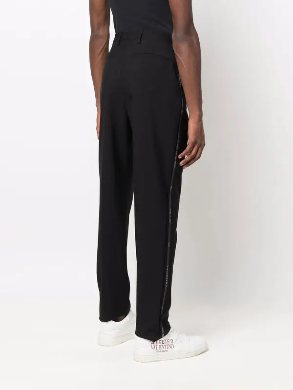 Valentino Garavani High-waisted Straight-leg Trousers - Black