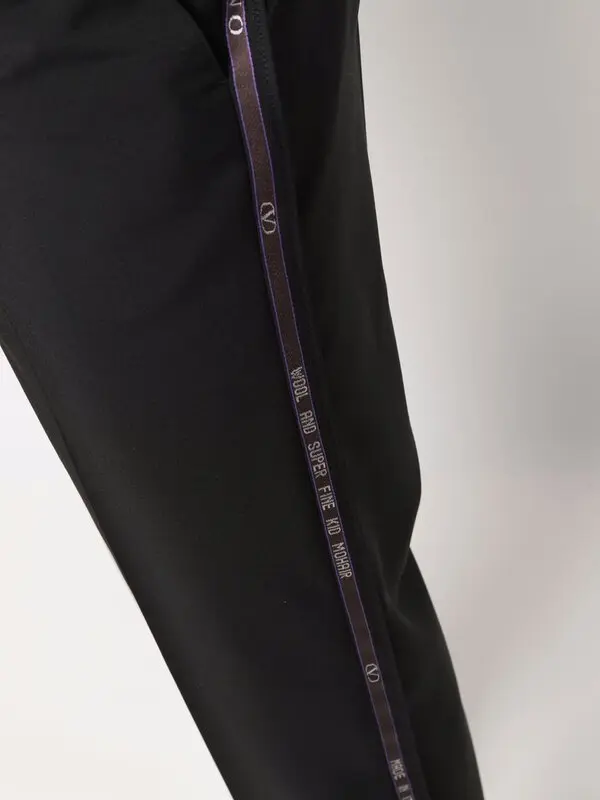Valentino Garavani High-waisted Straight-leg Trousers - Black