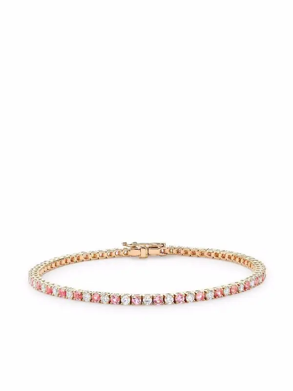 PRAGNELL 18kt Rose Gold Sapphire And Diamond Bracelet - Pink