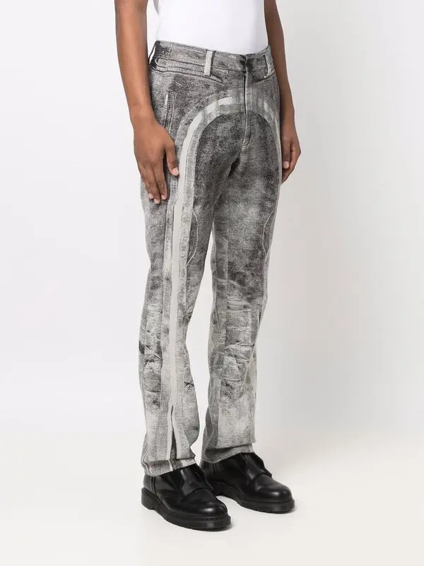 DIESEL® Trompe L'oeil Print Straight-leg Jeans