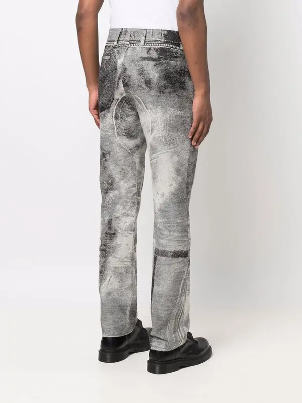 DIESEL® Trompe L'oeil Print Straight-leg Jeans