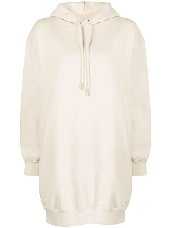 Off-White Diag-stripe Print Sweatshirt Dress - Neutrals