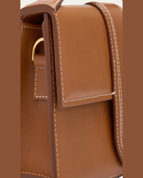 Jacquemus Leather Crossbody Bag - Light Brown