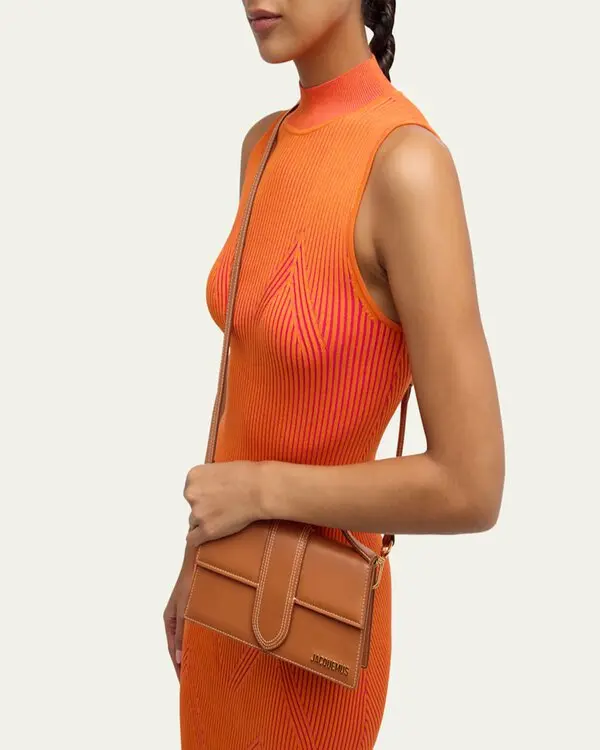 Jacquemus Leather Crossbody Bag - Light Brown