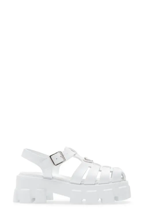 Prada Monolith Platform Fisherman Sandal - Bianco