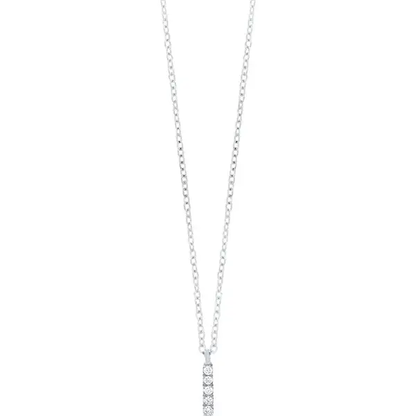 Bony Levy Icon Diamond Initial Pendant Necklace - 18k White Gold - I