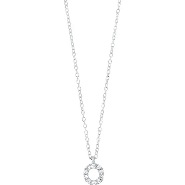 Bony Levy Icon Diamond Initial Pendant Necklace - 18k White Gold - O