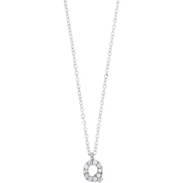 Bony Levy Icon Diamond Initial Pendant Necklace - 18k White Gold - Q