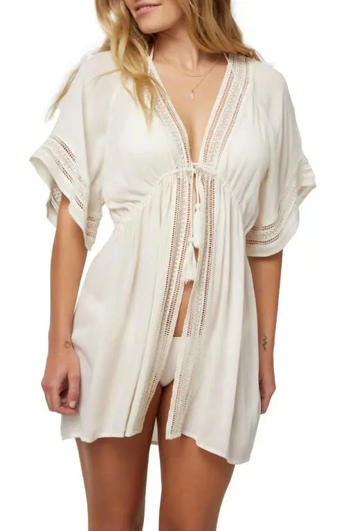 O'Neill Wilder Lace Trim Cover-up Dress - Vanilla