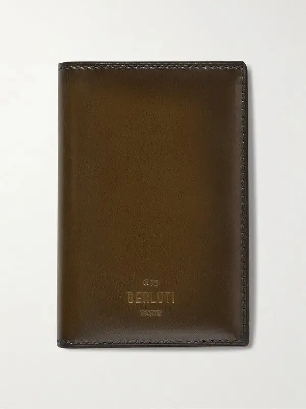 Berluti Venezia Leather Cardholder - Brown