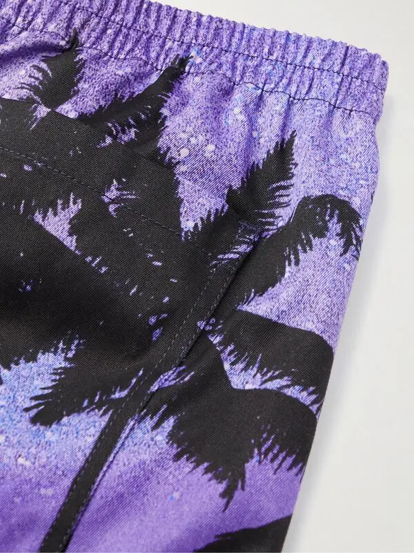 Valentino Garavani Straight-leg Printed Cotton-twill Shorts