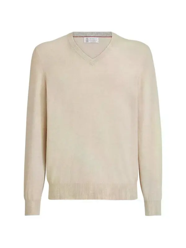 Brunello Cucinelli Long-sleeve Cashmere Jumper - Neutrals
