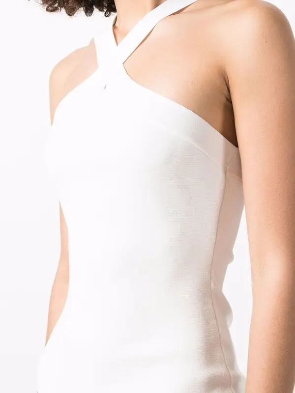 P.a.r.o.s.h Crossover-strap Fitted Mini Dress