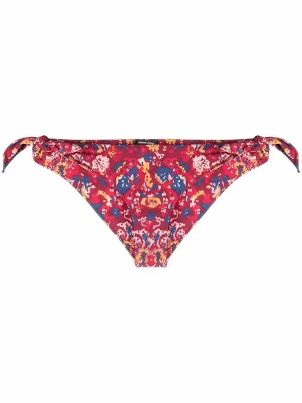 MARANT ETOILE Floral-print Bikini Bottoms - Purple