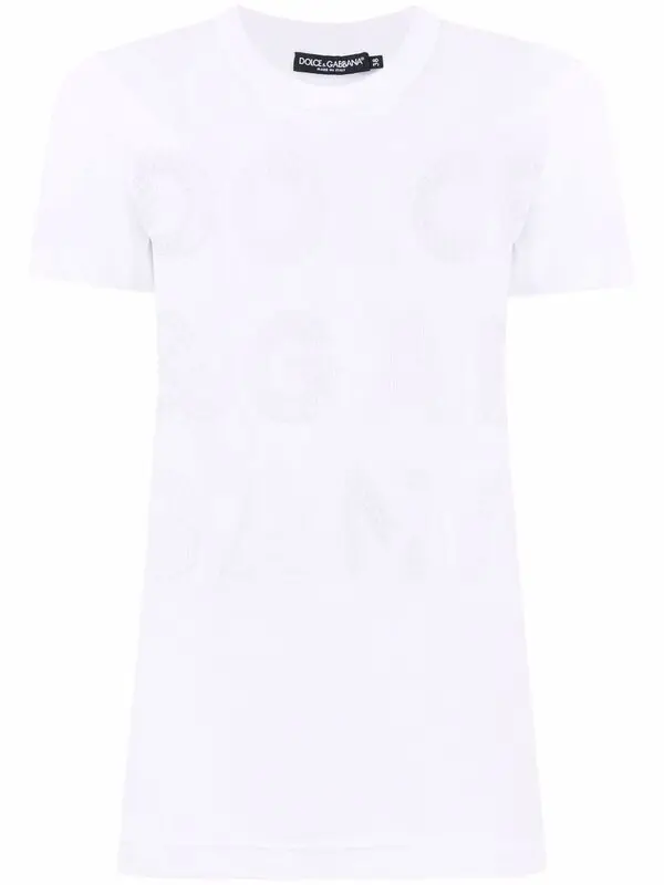 Dolce & Gabbana Openwork Logo T-shirt