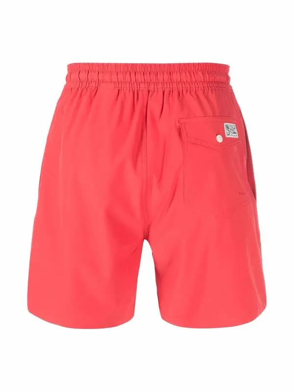 Polo Ralph Lauren Logo Drawstring Swim Shorts - Red