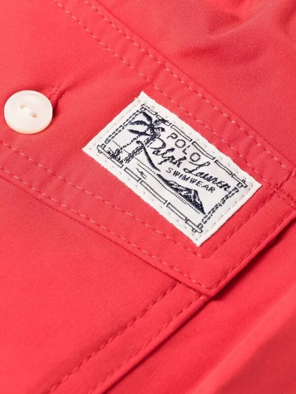 Polo Ralph Lauren Logo Drawstring Swim Shorts - Red