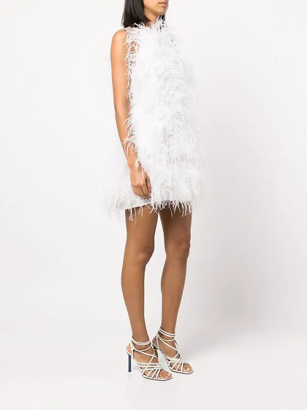 Cult Gaia Shannon Feather Mini Dress