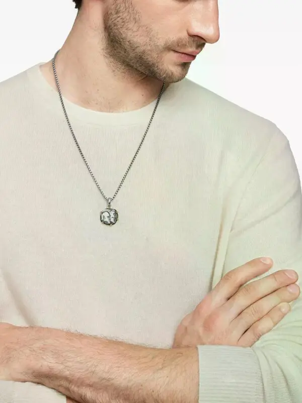 David Yurman 18kt Yellow Gold And Sterling Gemini Amulet - Silver