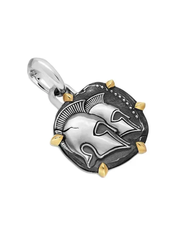 David Yurman 18kt Yellow Gold And Sterling Gemini Amulet - Silver