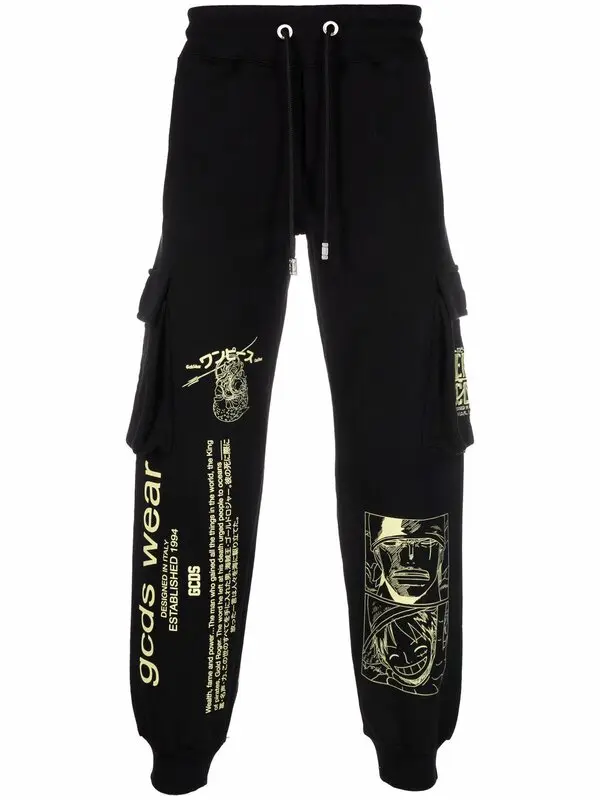 Gcds Graphic-print Cotton Track Pants