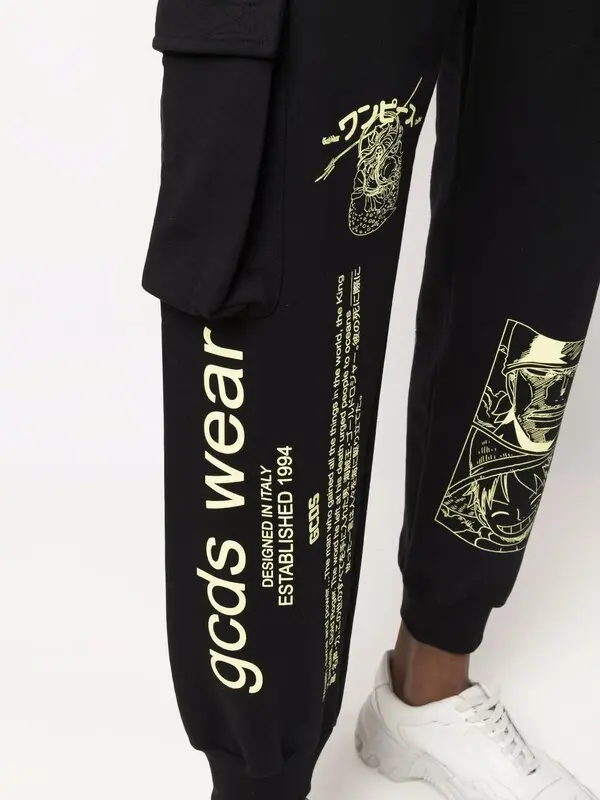 Gcds Graphic-print Cotton Track Pants