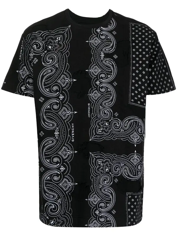 Givenchy Distressed-effect Bandana-print T-shirt