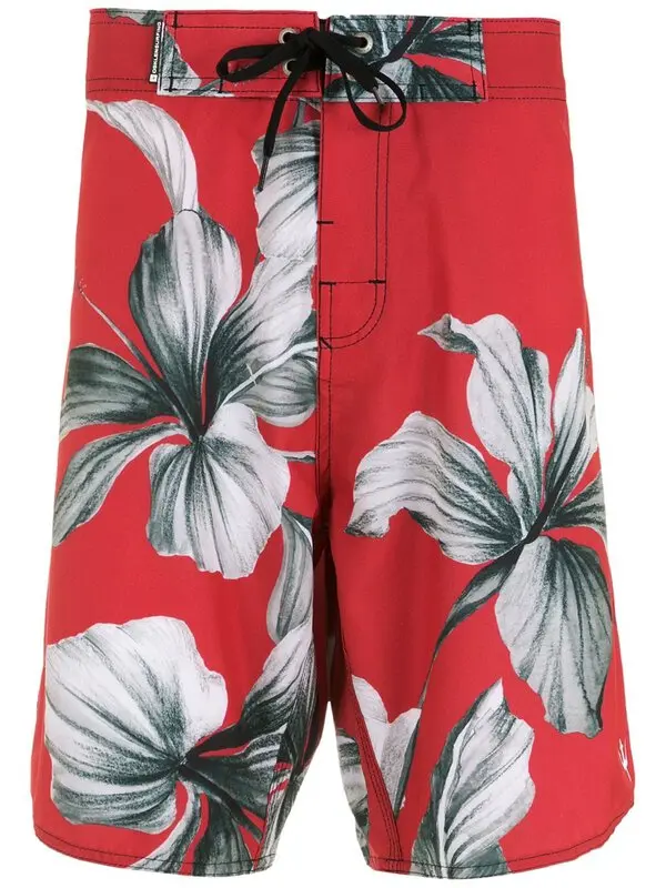 OSKLEN Floral-print Swim Shorts - Red