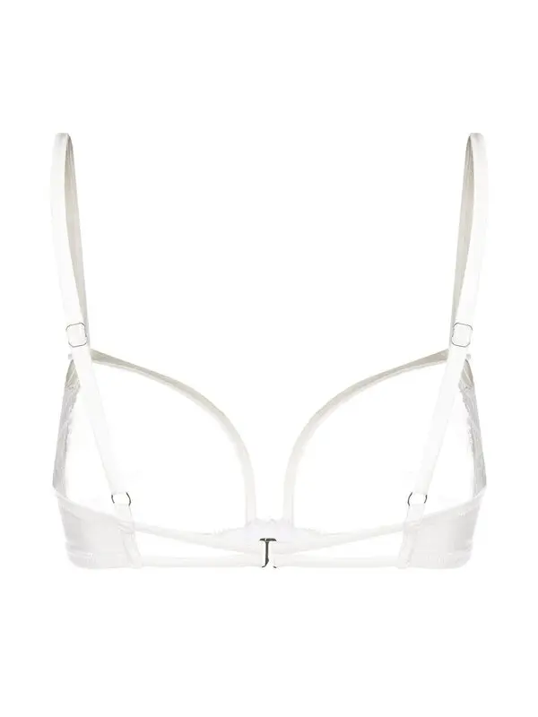FLEUR DU MAL Charlotte Peekaboo Bra - White