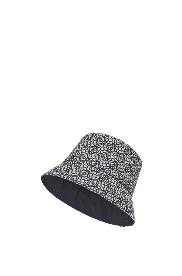 LOEWE Anagram Reversible Bucket Hat Canvas Navy LOEWE + Paula main image 3
