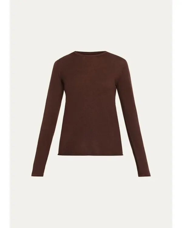Majestic Filatures Machine Washable Cashmere Pullover - Chocolate