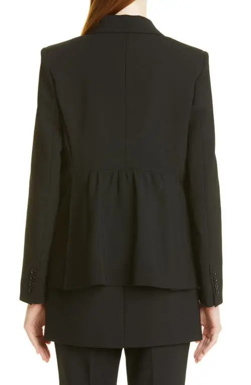 Max Mara Peplum Stretch Wool Jacket