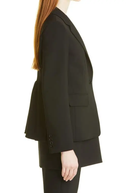 Max Mara Peplum Stretch Wool Jacket