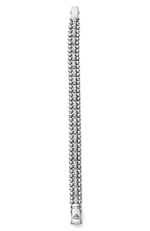 Lagos Caviar Spark Pavé Diamond Bracelet - Silver/diamond