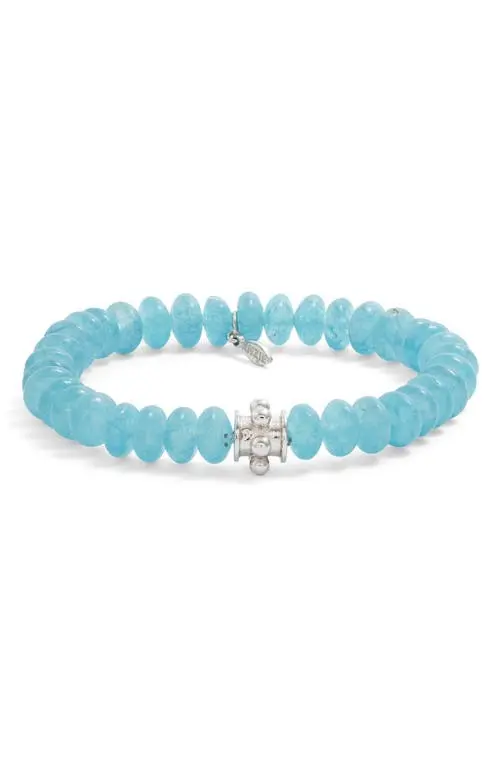 Anzie Bohème Quartz Beaded Stretch Bracelet - Blue