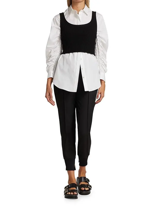 3.1 Phillip Lim Gathered Sleeve Blouse