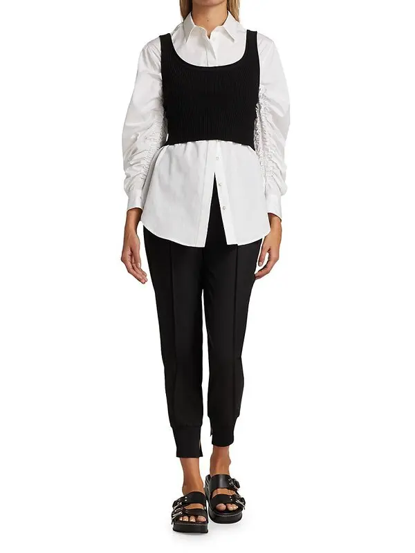 3.1 Phillip Lim Gathered Sleeve Blouse