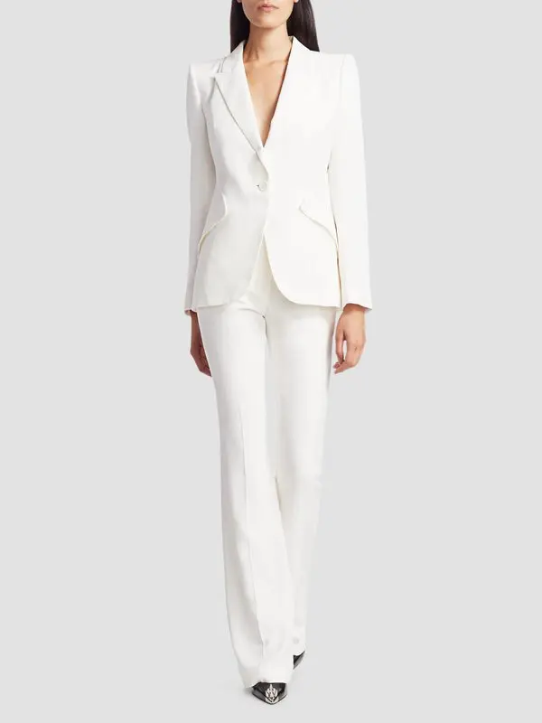 Alexander McQueen Narrow Bootcut Trousers - Ivory