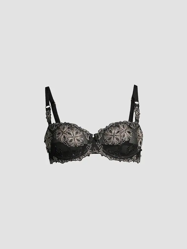 Chantelle Champs Elysses Lace Unlined Demi Bra - Black