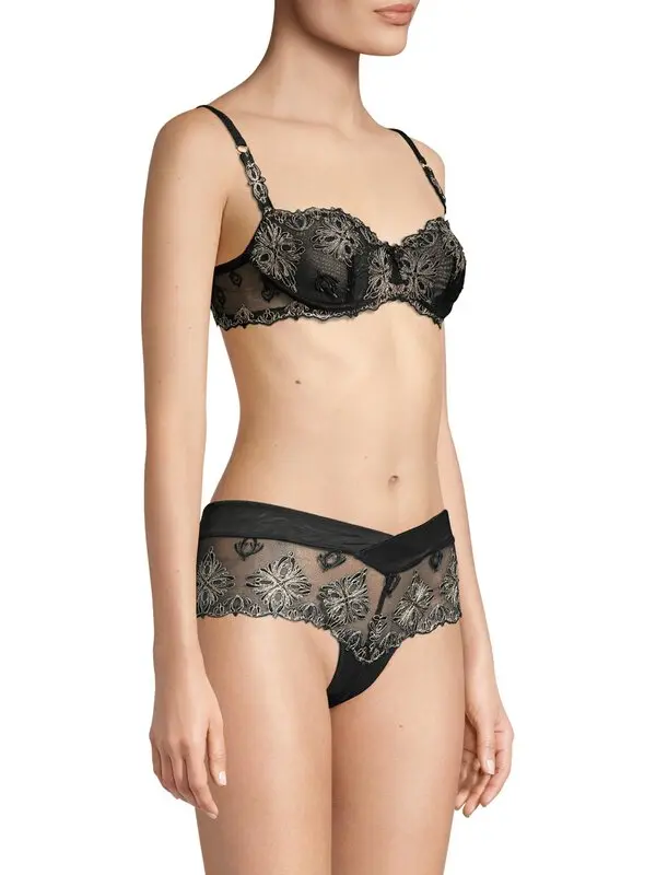 Chantelle Champs Elysses Lace Unlined Demi Bra - Black