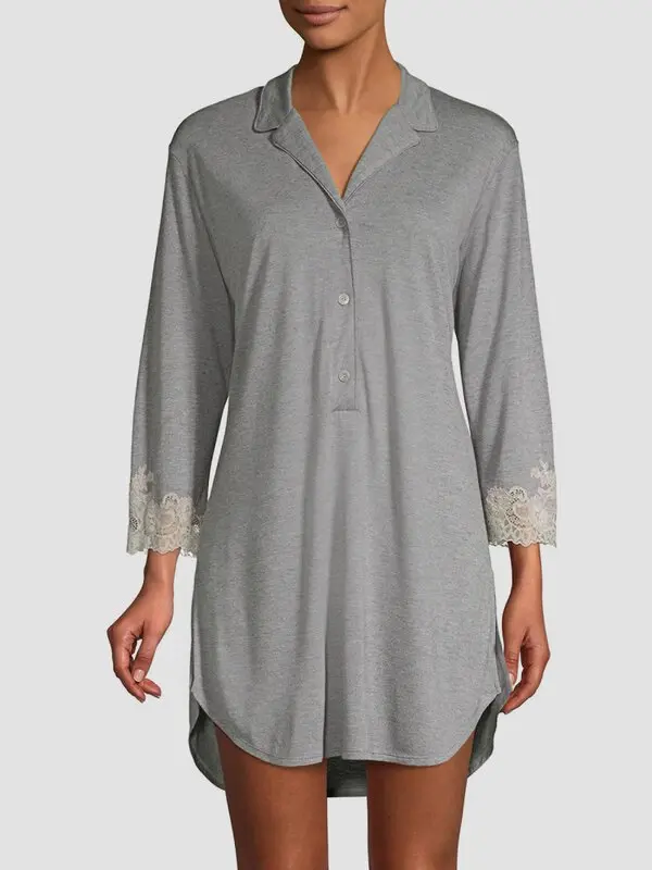 Natori Lux Shangri-la Sleepshirt - Grey