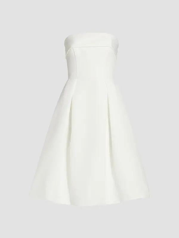 Amsale Faille Fit-&-flare Midi-dress