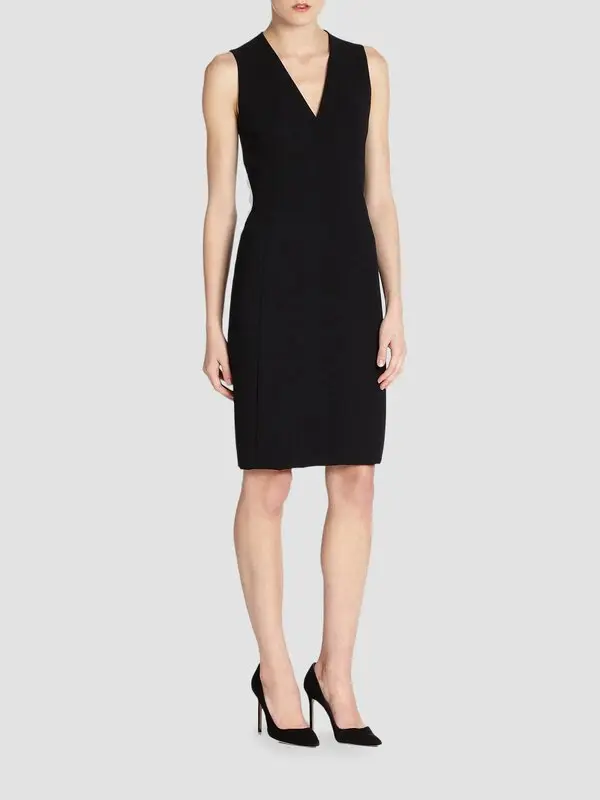 Akris Architecture Collection Double-face Wool Dress - Black